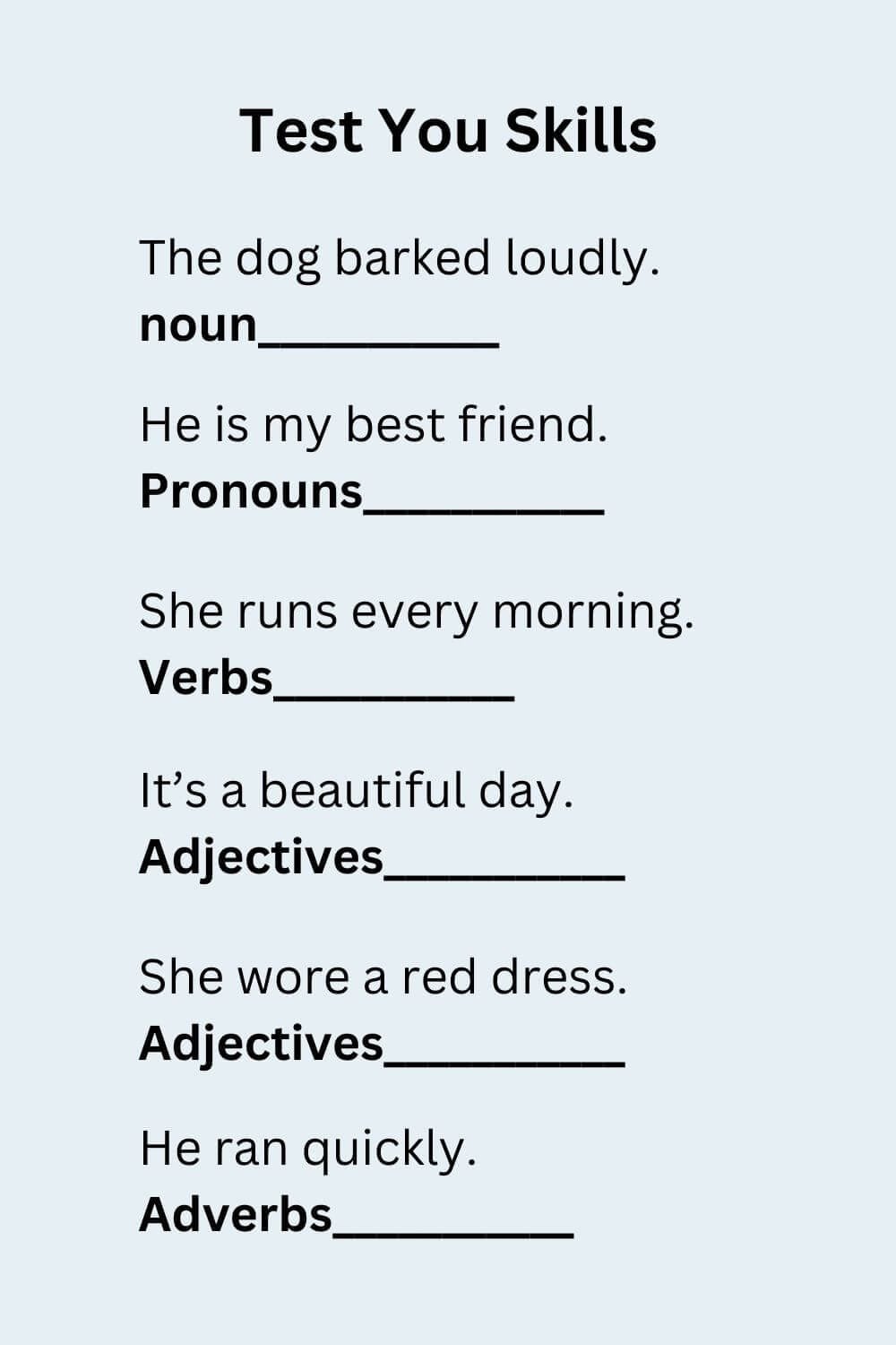 A Simple Guide to the Parts of Speech with Examples for beginners