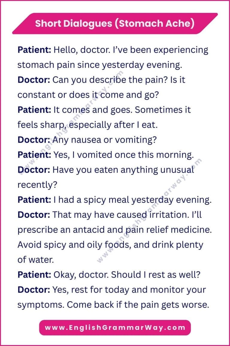 A Dialogue Between Doctor and Patient